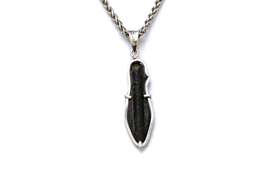 Silver Pendant, Ancient Roman Bronze Arrowhead, silver chain, Certific ...